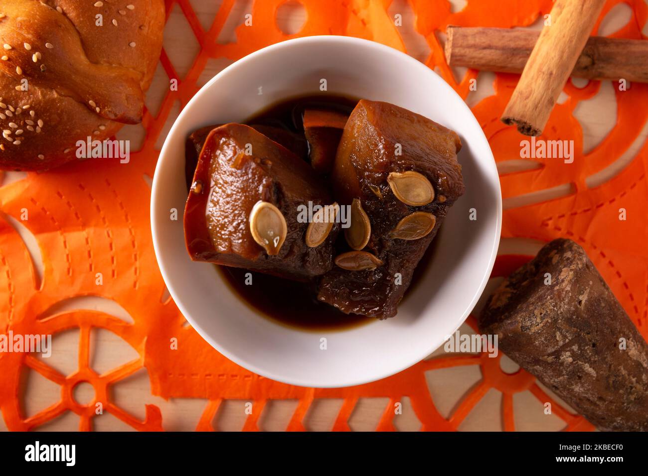 Dulce de Calabaza. Mexican dessert whose main ingredients are pumpkin ...