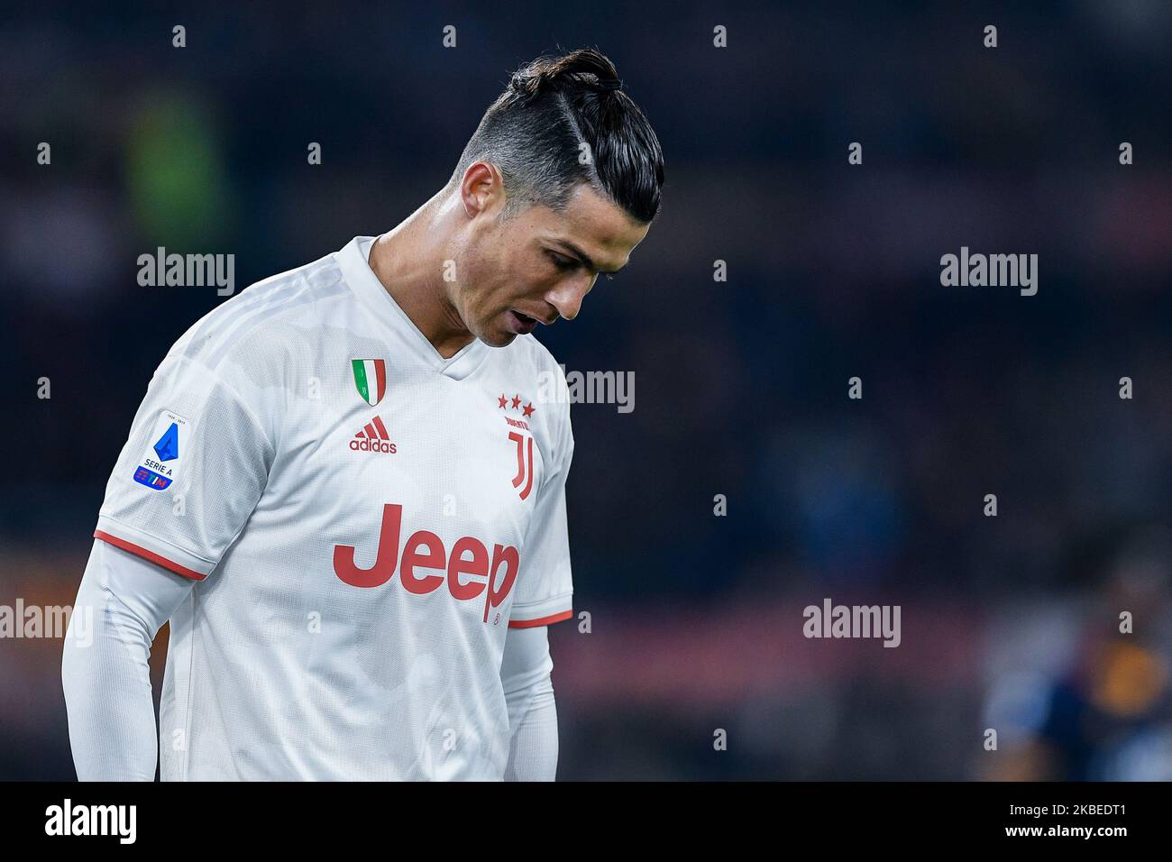 Cristiano Ronaldo of Juventus looks dejected during the Serie A match ...