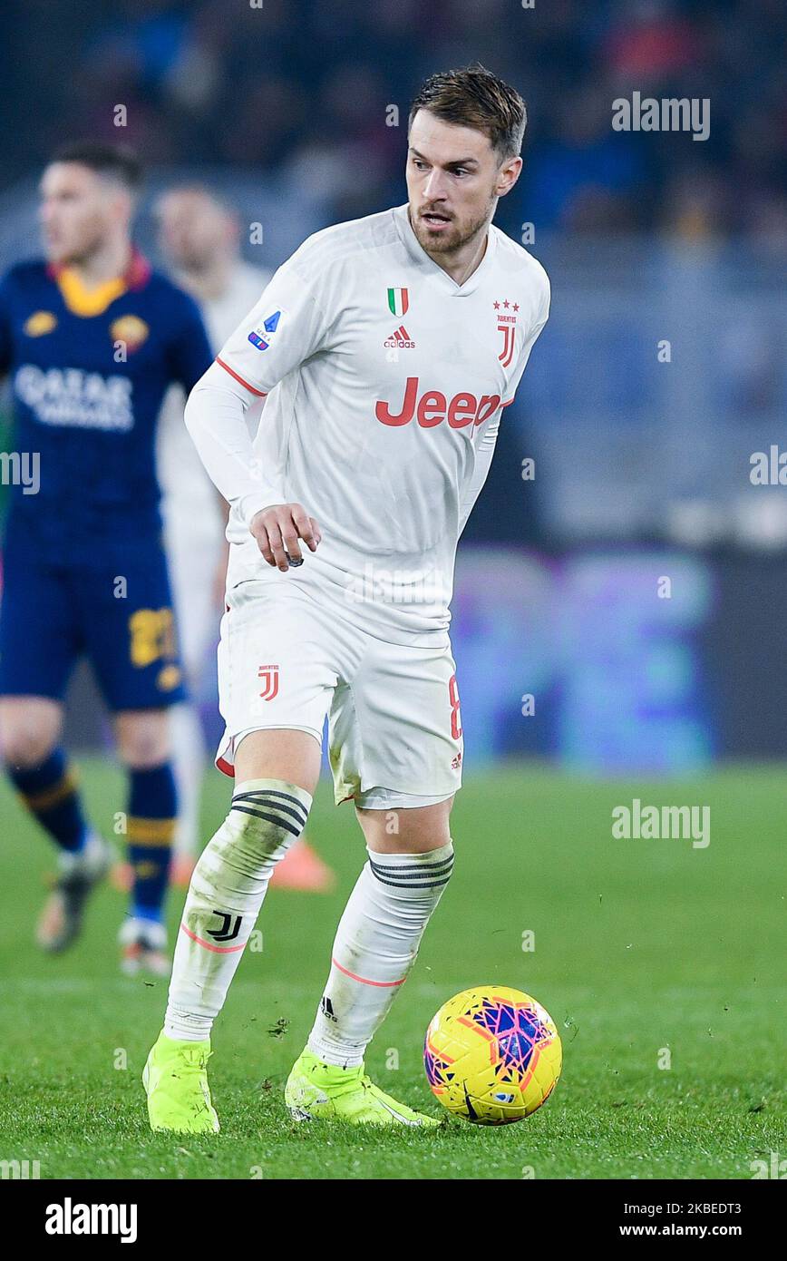 Aaron Ramsey of Juventus during the Serie A match between Roma and ...