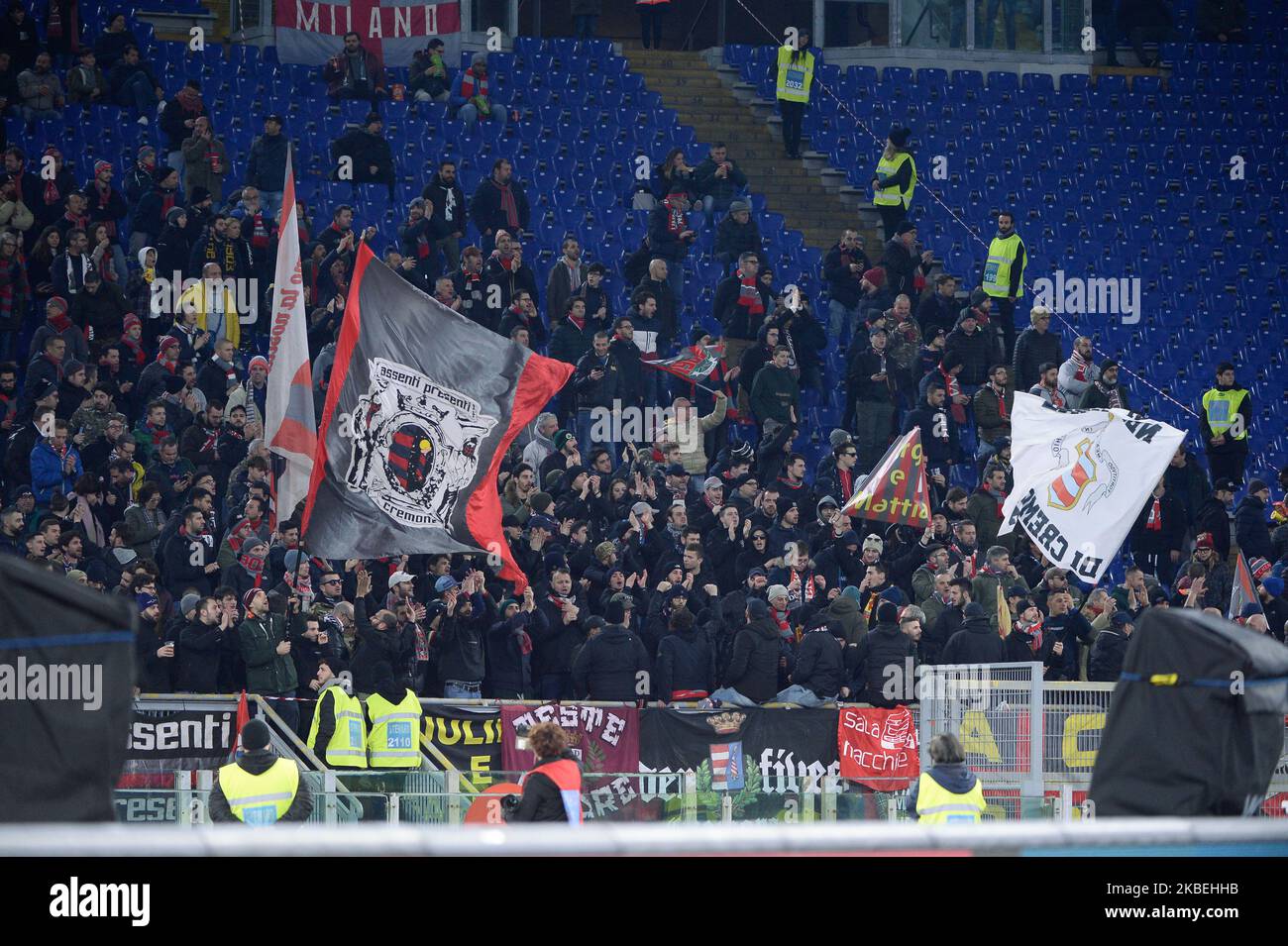 US Cremonese supporters during the Coppa Italia match between SS Lazio ...