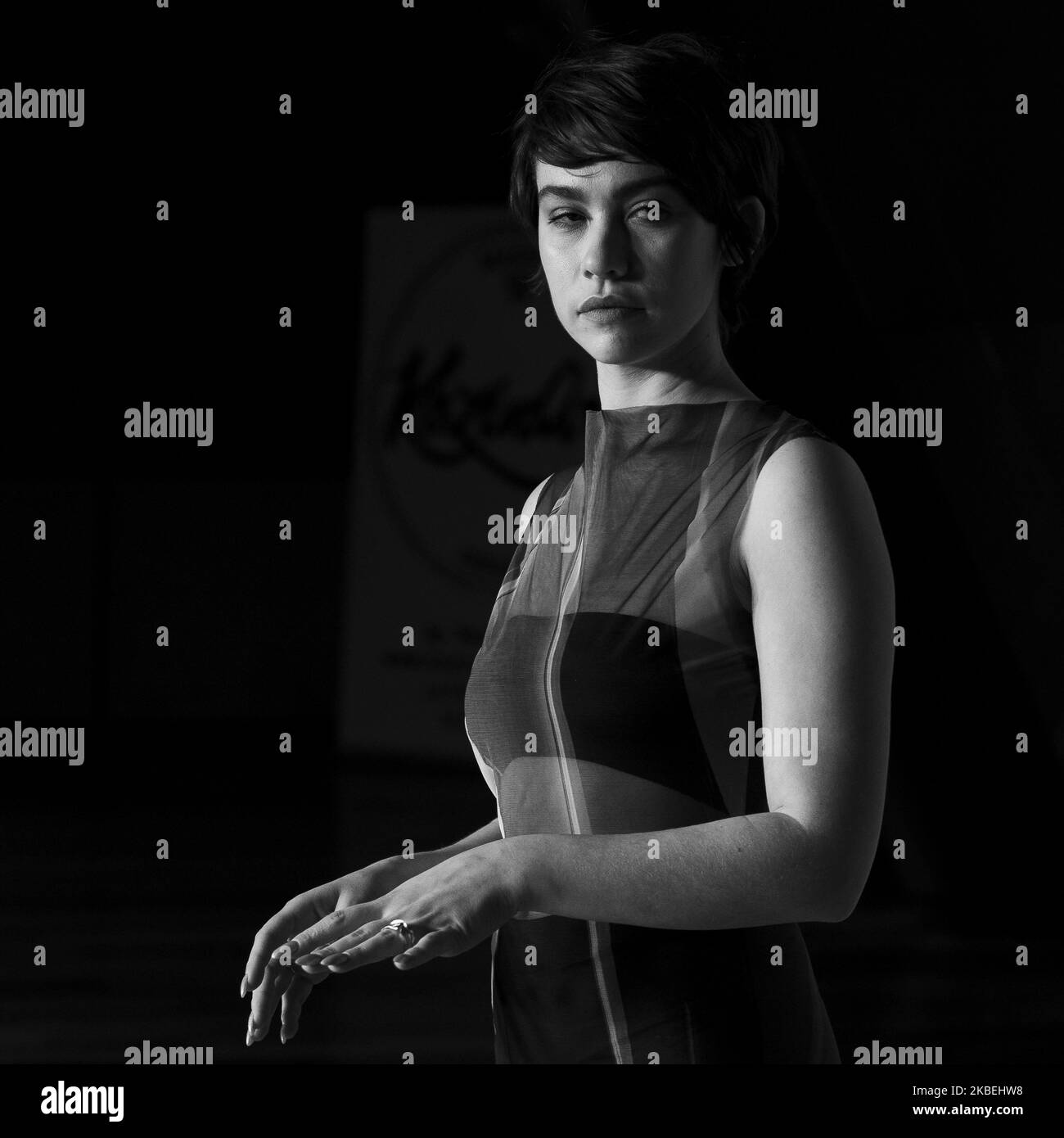(EDITOR'S NOTE: Image was converted to black and white) Spanish actress ...