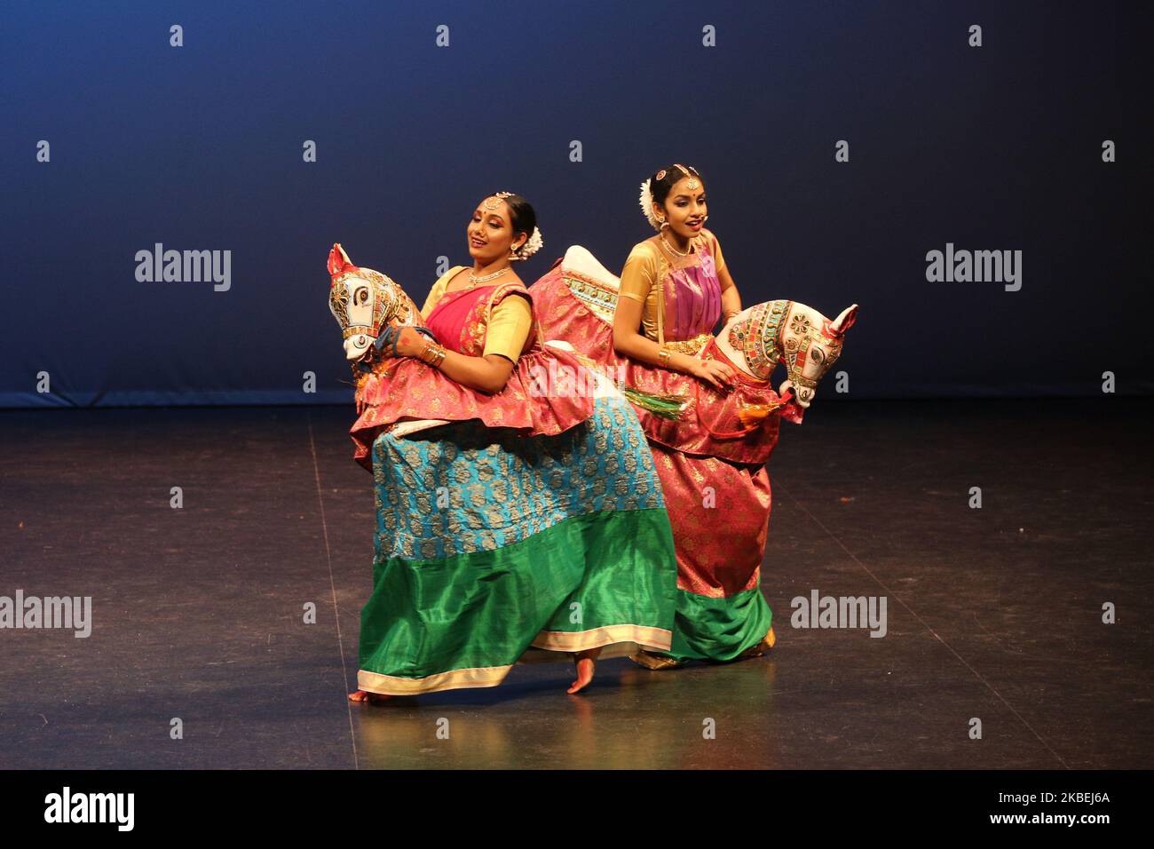 Tamil dancers perform the Poikkal Kuthirai Aattam (false horse dance ...