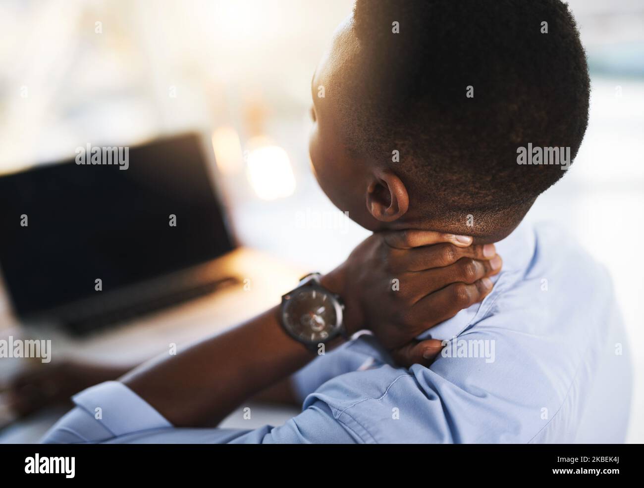 My neck has felt like this for a while now. a young unrecognizable ...