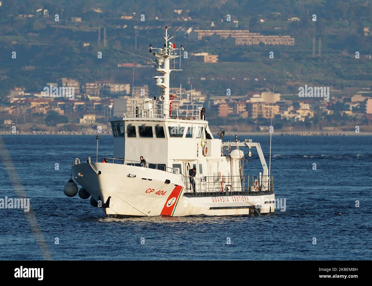 The Italian Coast Guards (Guardia Costiera) attend Open Arms ship in ...
