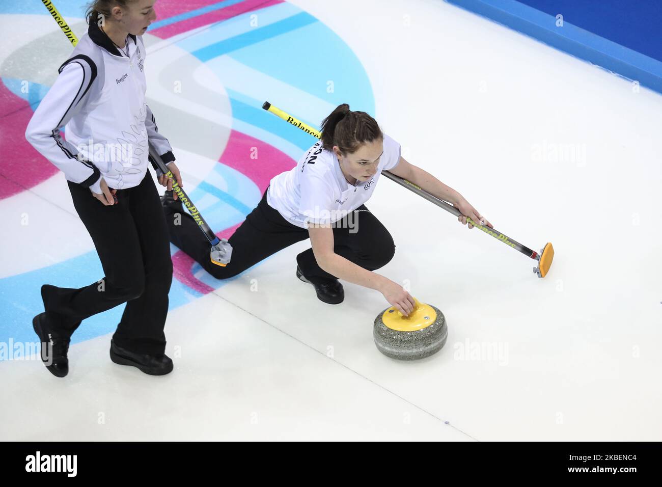 Harman Zoe and Neilson Lucy from New Zealand compete in in bronze medal ...