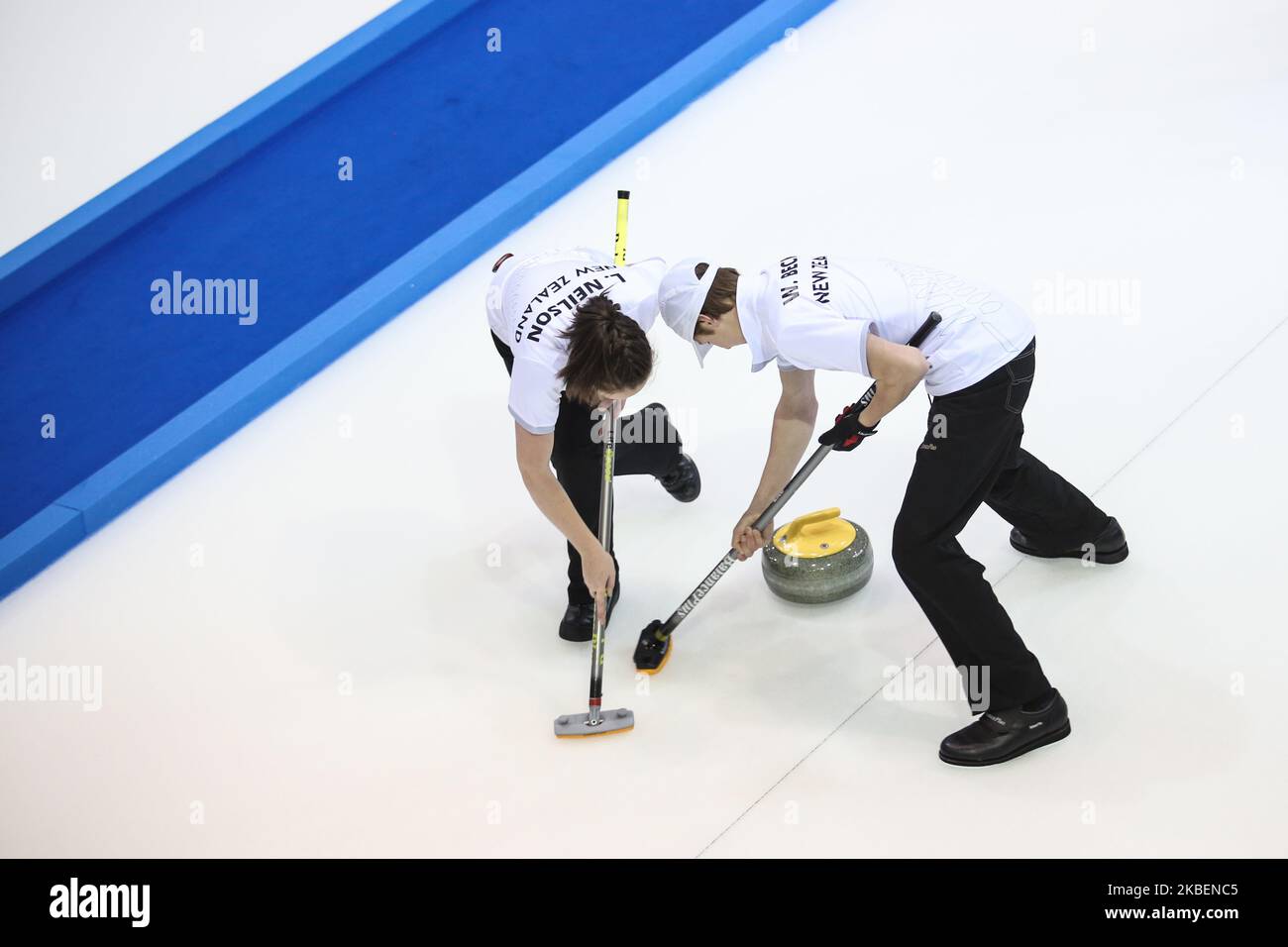 Becker William and Neilson Lucy from New Zealand compete in in bronze ...