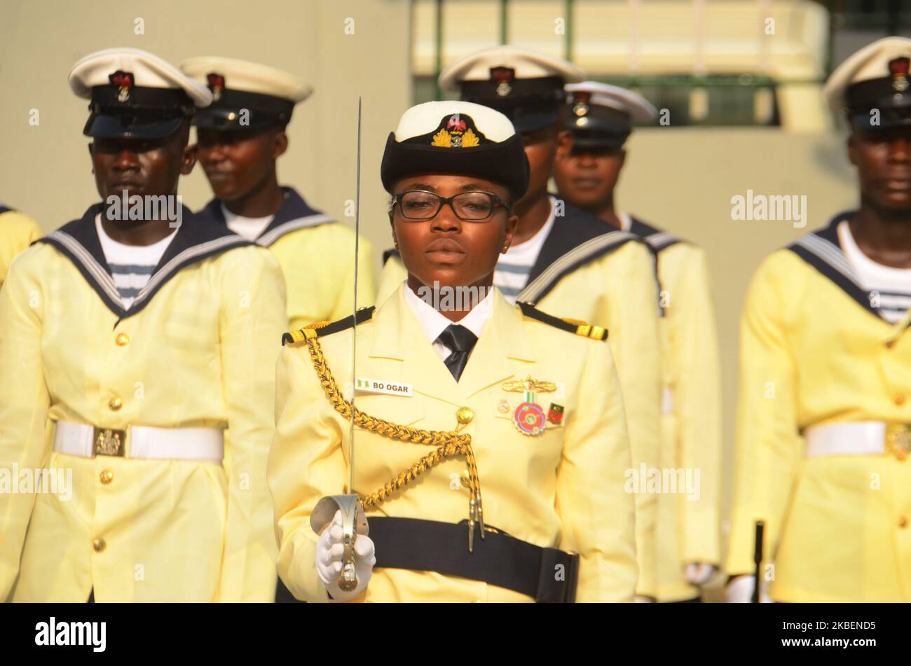 Nigerian soldiers on parade during the 2020 Armed Forces Remembrance Day Celebration held at ...
