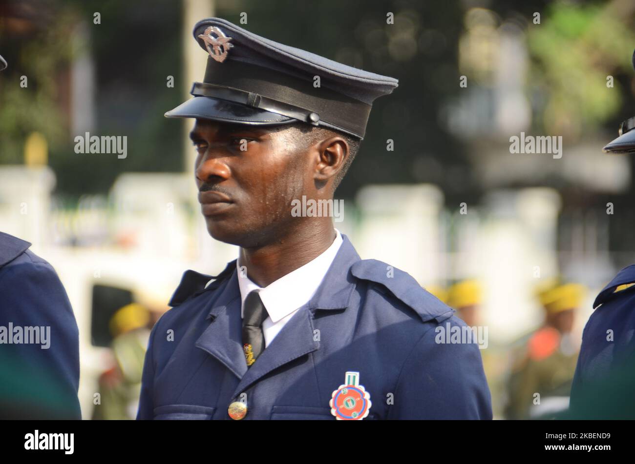 Nigerian soldiers on parade during the 2020 Armed Forces Remembrance Day Celebration held at ...