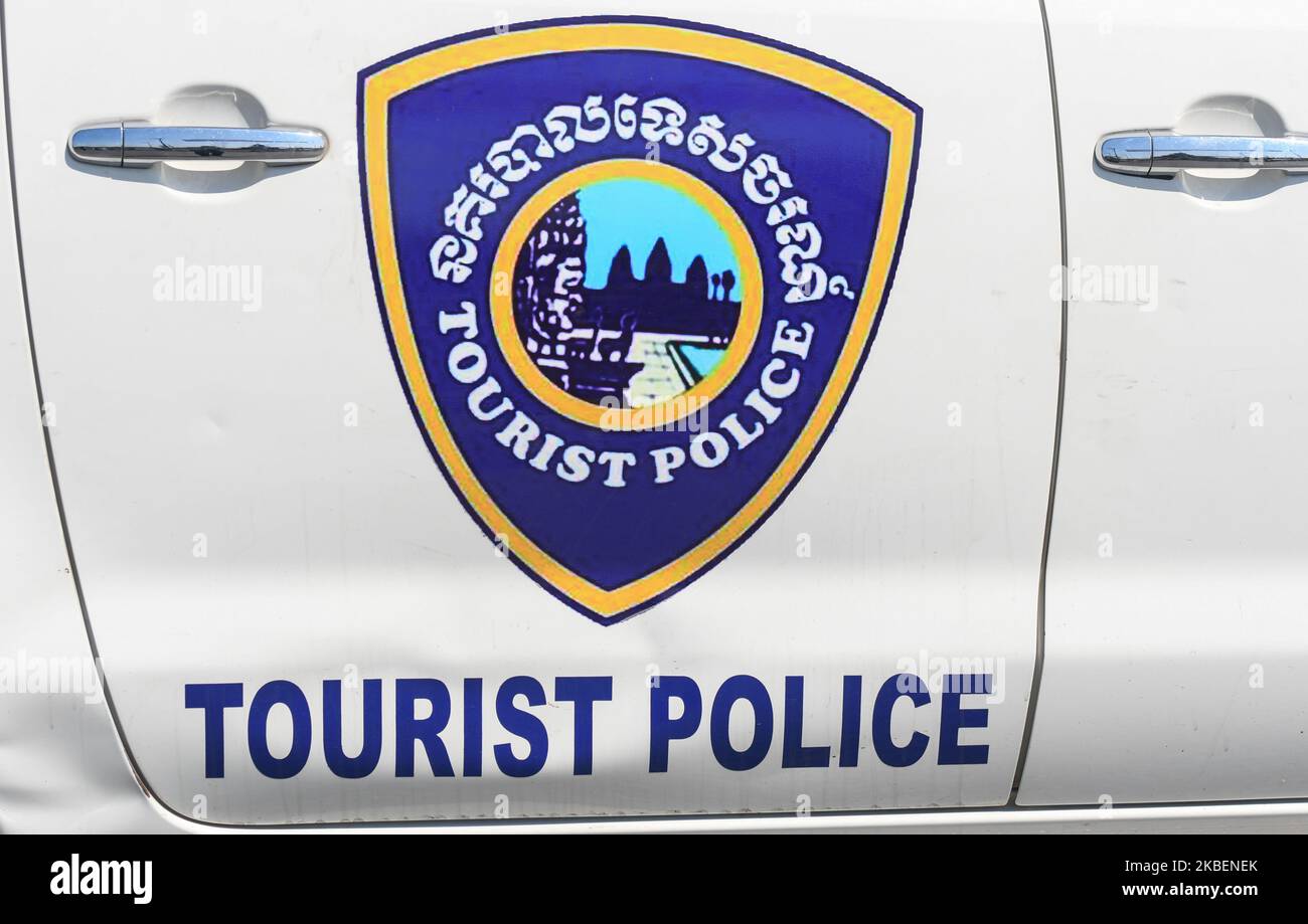 Cambodian Tourist Police logo seen in Botum Sakor. On Sunday, January 5 ...