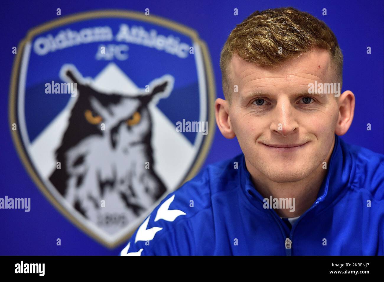 Danny Rowe signs for Oldham Athletic from AFC Fylde at Boundary Park ...