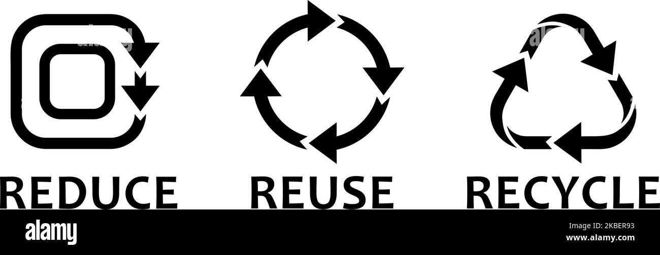 Reduce reuse recycle icon hi-res stock photography and images - Alamy