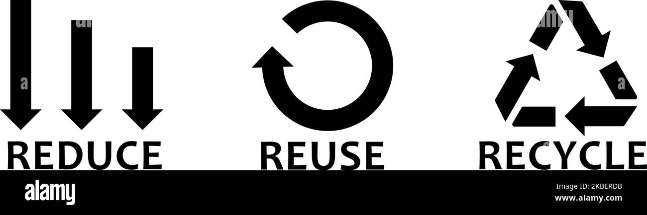 Reduce reuse recycle icon Black and White Stock Photos & Images - Alamy