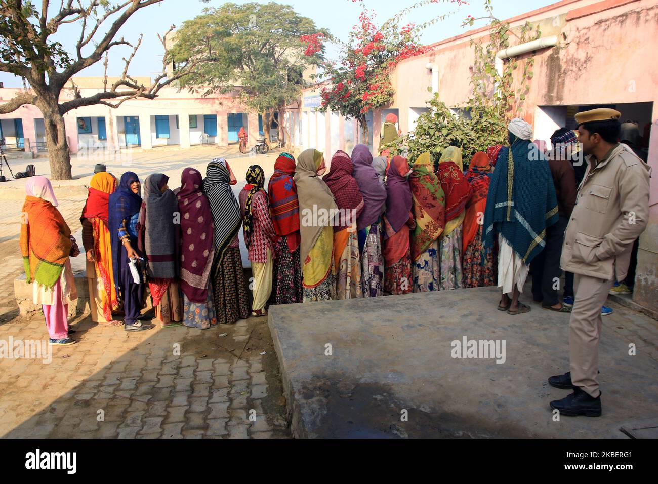 Indian voters during the Panchayat elections in the Outskirts Village ...