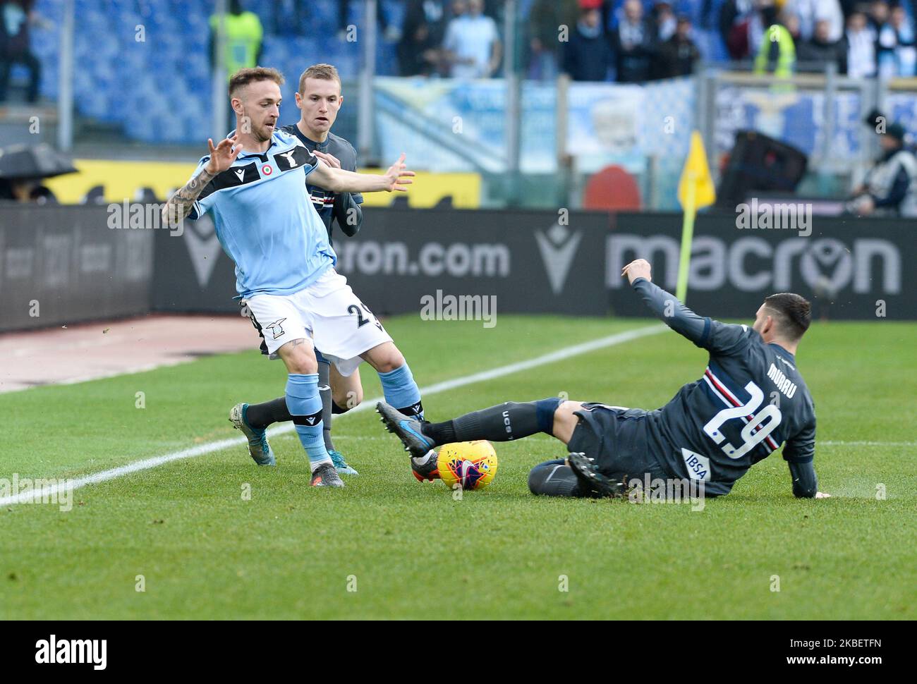 Manuel Lazzari, Nicola Murru during the Italian Serie A football match between SS Lazio and UC ...