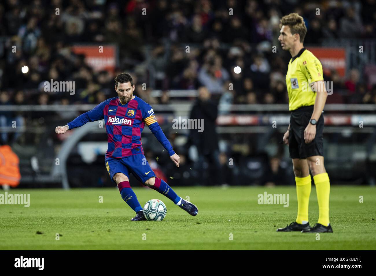 10 Lionel Messi from Argentina of FC Barcelona during La Liga match ...