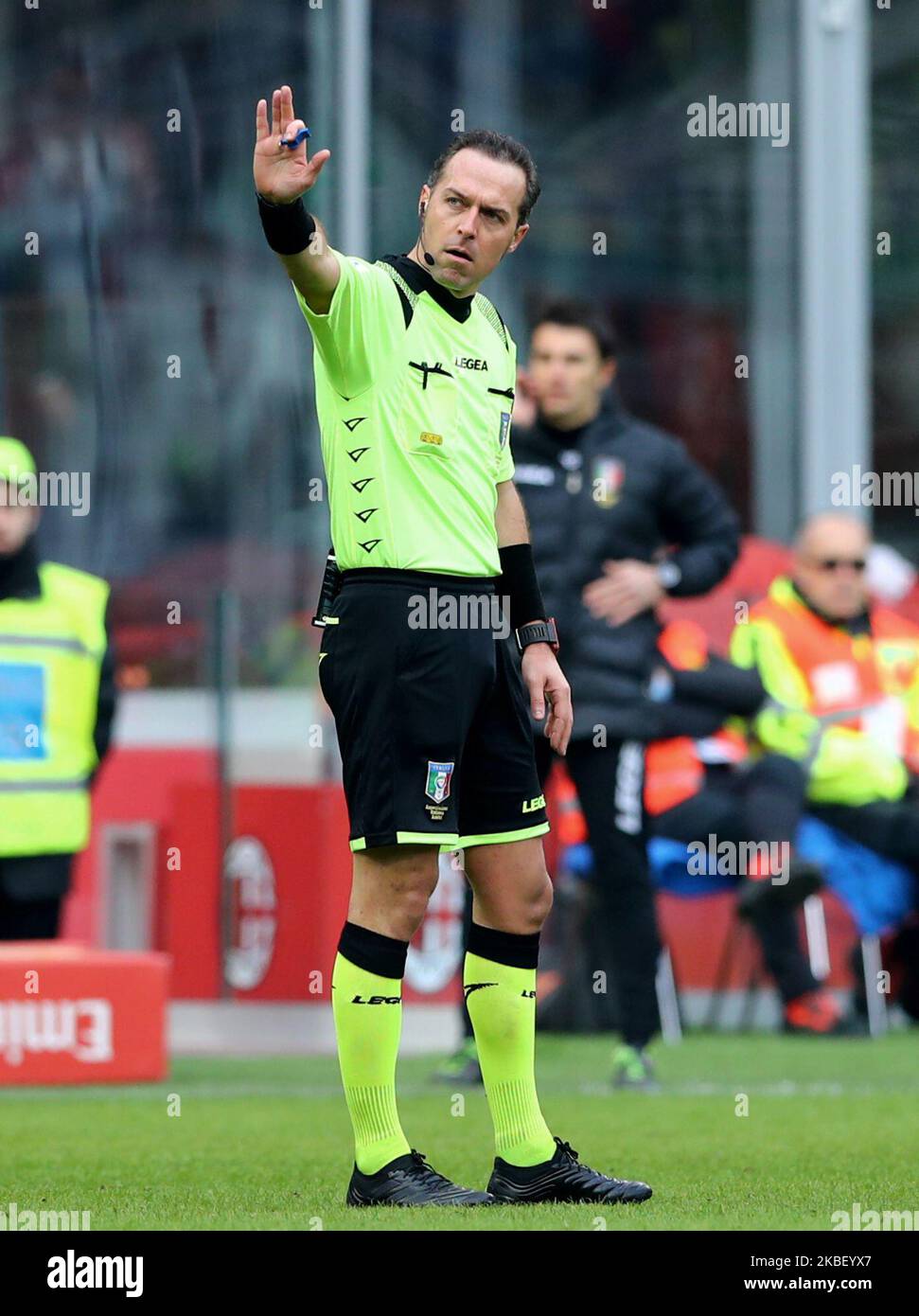 The referee Luca Pairetto during the Serie A match Ac Milan v Udinese ...