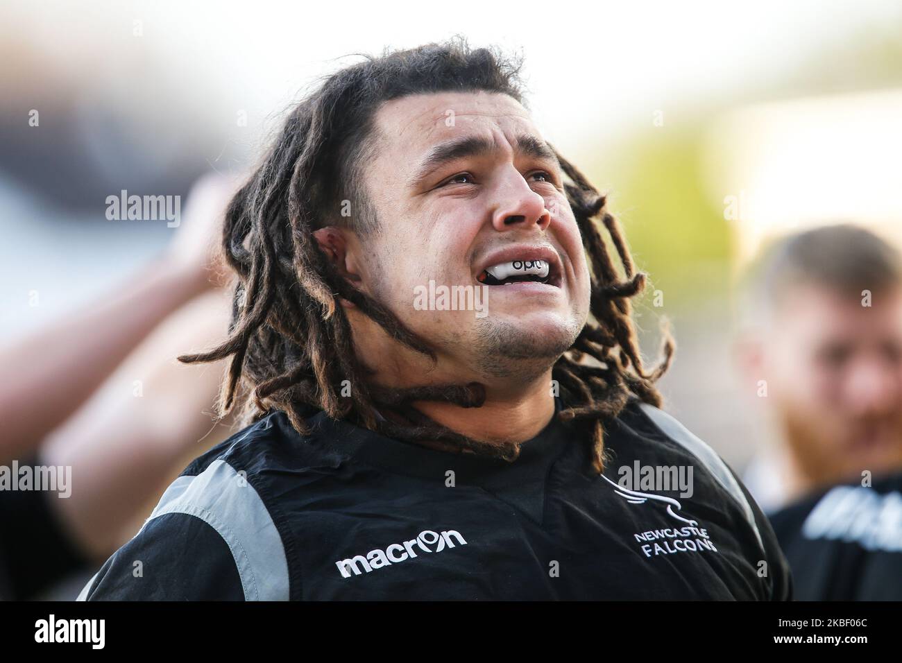 Falcons prop forward, Sam Lockwood pictured before the Greene King IPA ...