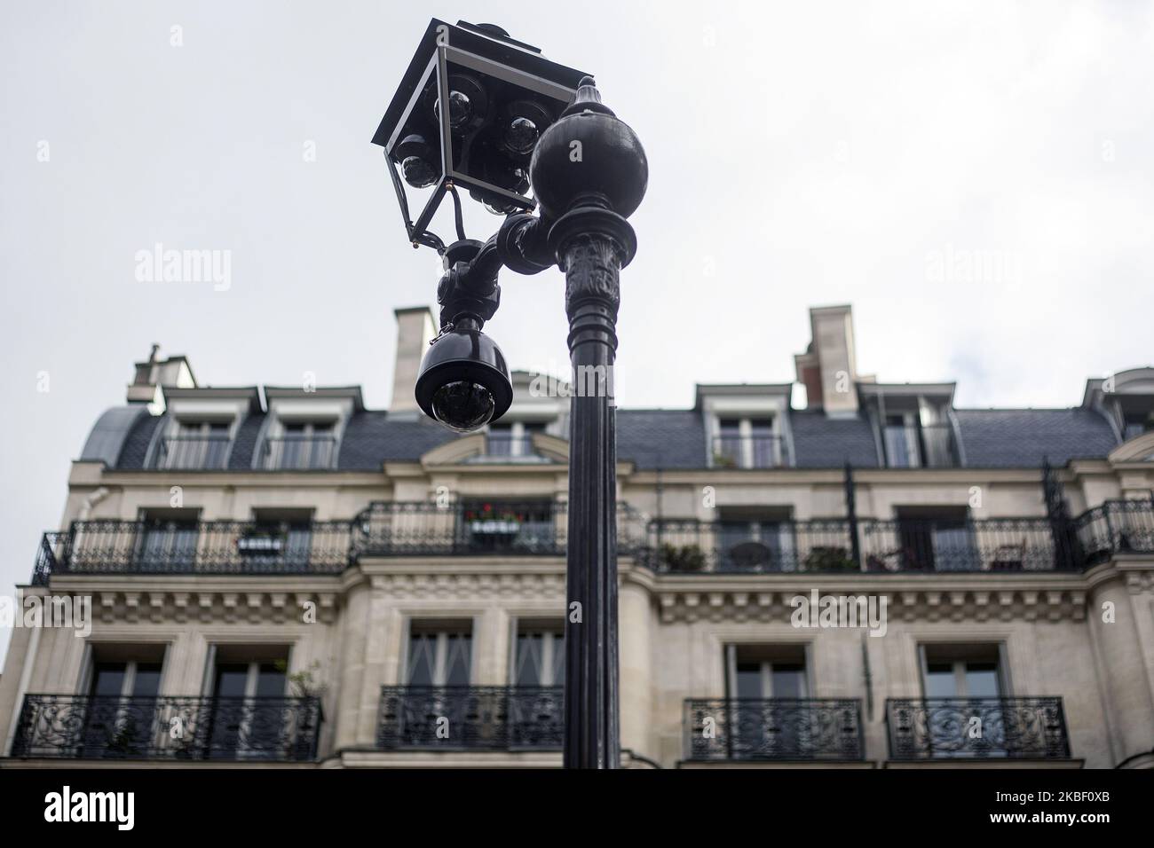 Surveillance cameras (CCTV) on the pillar of instead of street lights ...
