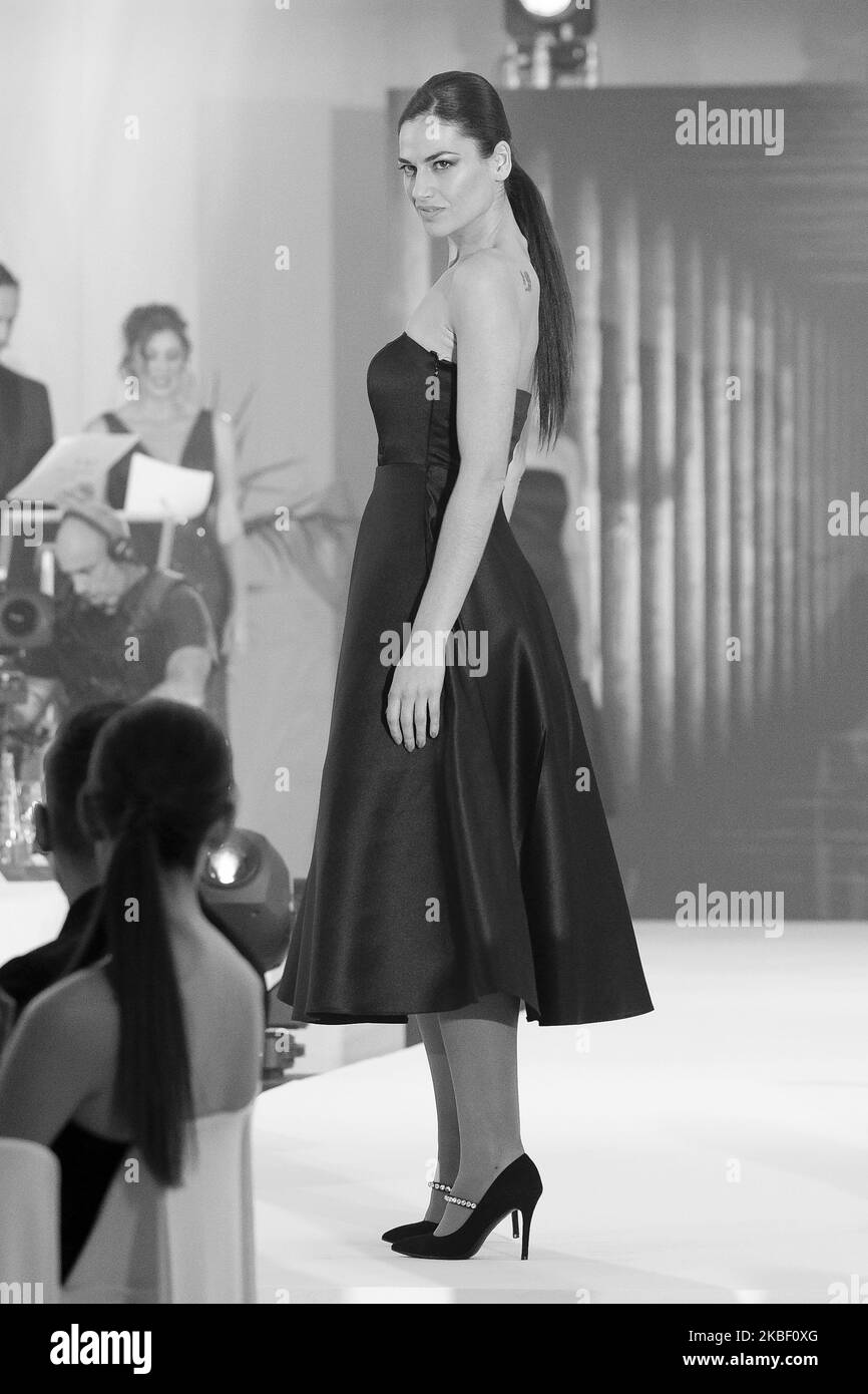 (EDITOR'S NOTE: Image has been converted to black and white.) A model ...