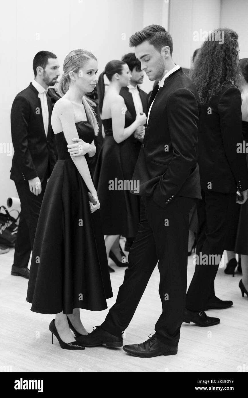 (EDITOR'S NOTE: Image has been converted to black and white.) A model ...