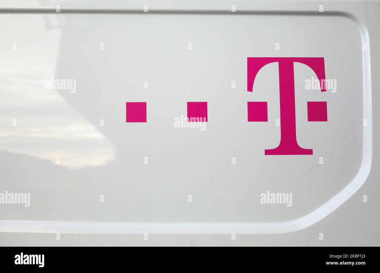 A logo of Telecom in Esslingen, Germany on January 20, 2020 (Photo by ...