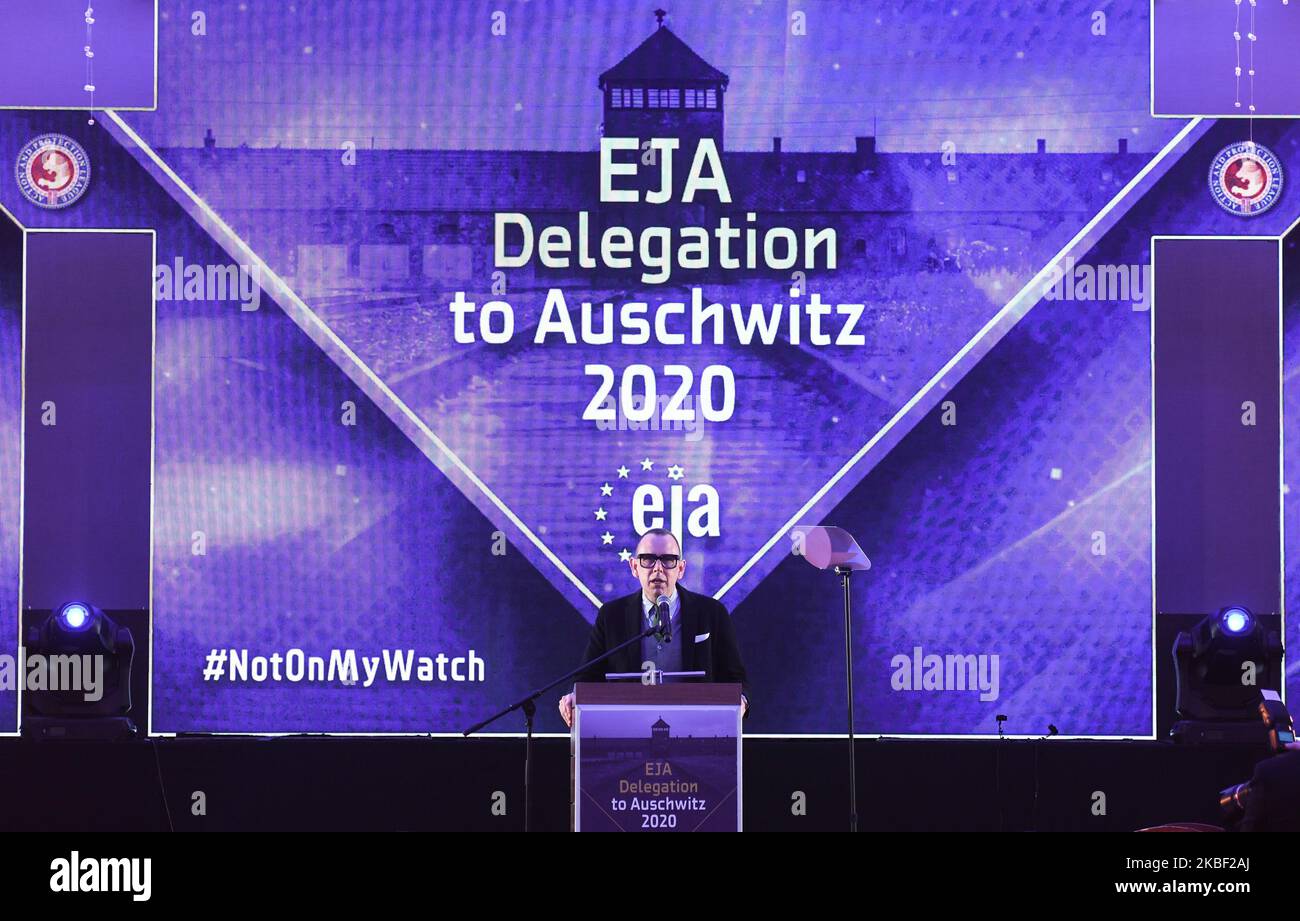 Alex Benjamin, Director of Public Affairs for the EJA, speaks on the ...