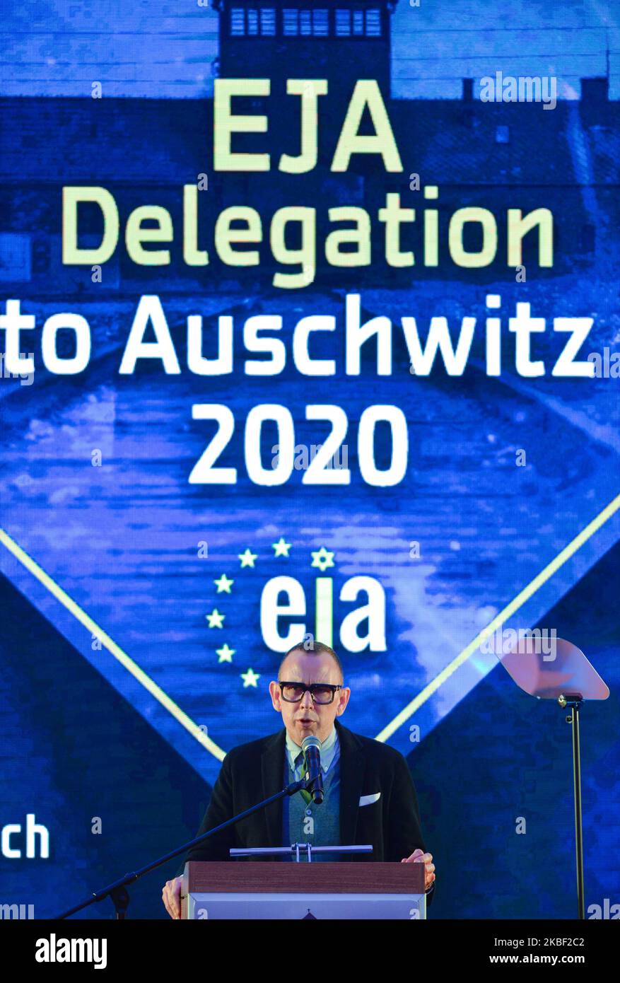 Alex Benjamin, Director of Public Affairs for the EJA, speaks on the ...