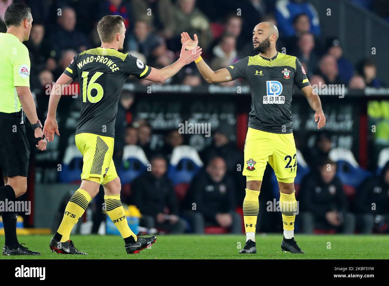 Southampton midfielder Nathan Redmond celebrates the opening goal ...