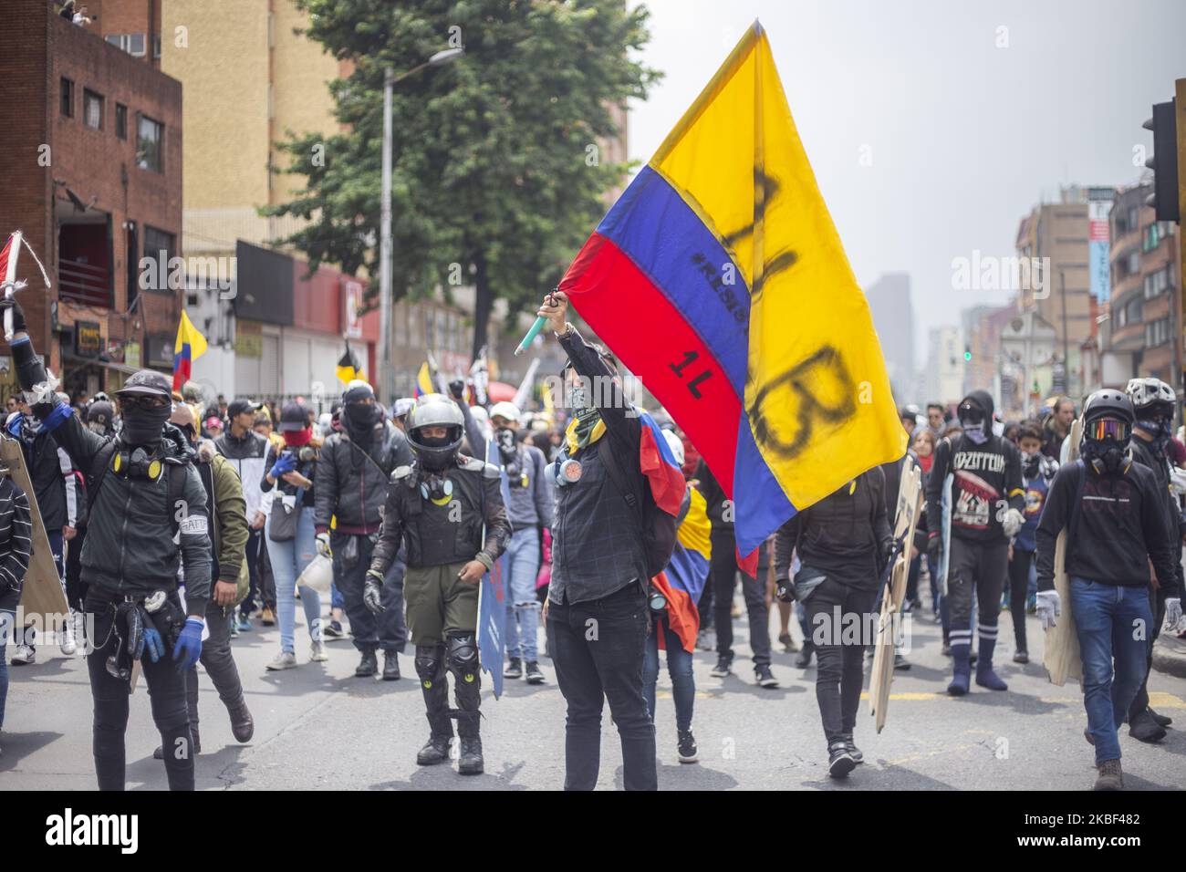 The first line supporting the march during national protests against ...