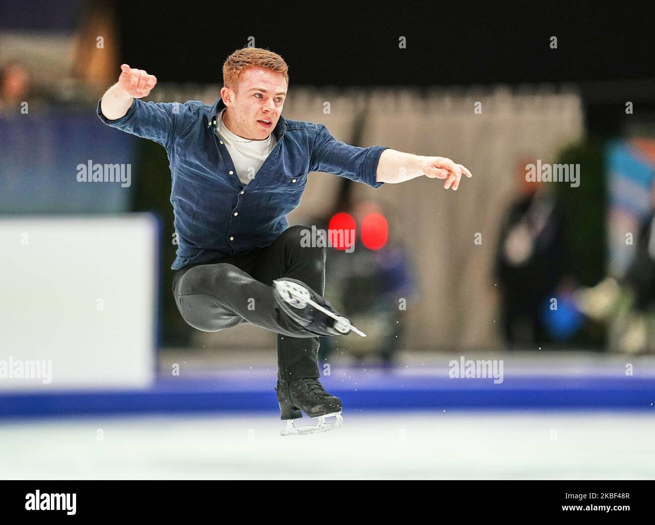 Peter James Hallam of Great Britain during Short Programme for Men at ...