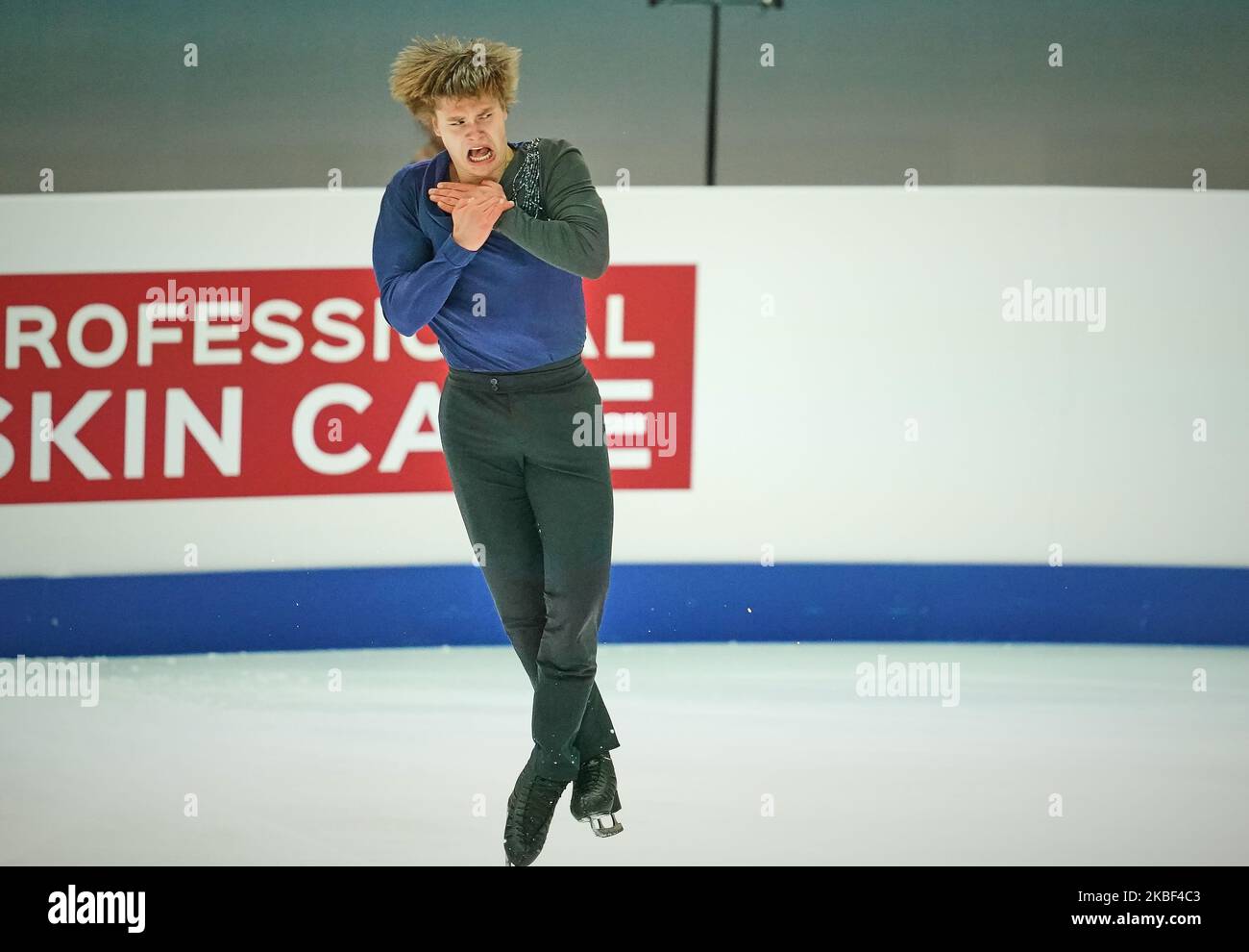 Deniss Vasiljevs of Latvia during Short Programme for Men at ISU ...
