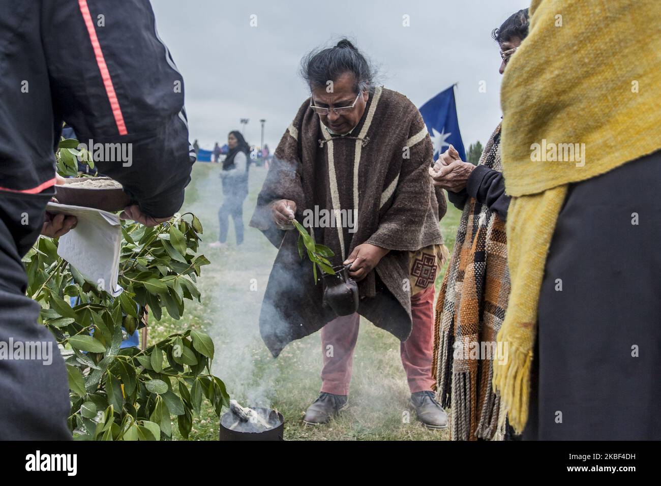 Efkutun traditional Mapuche ceremony. With the efkutun (traditional ...