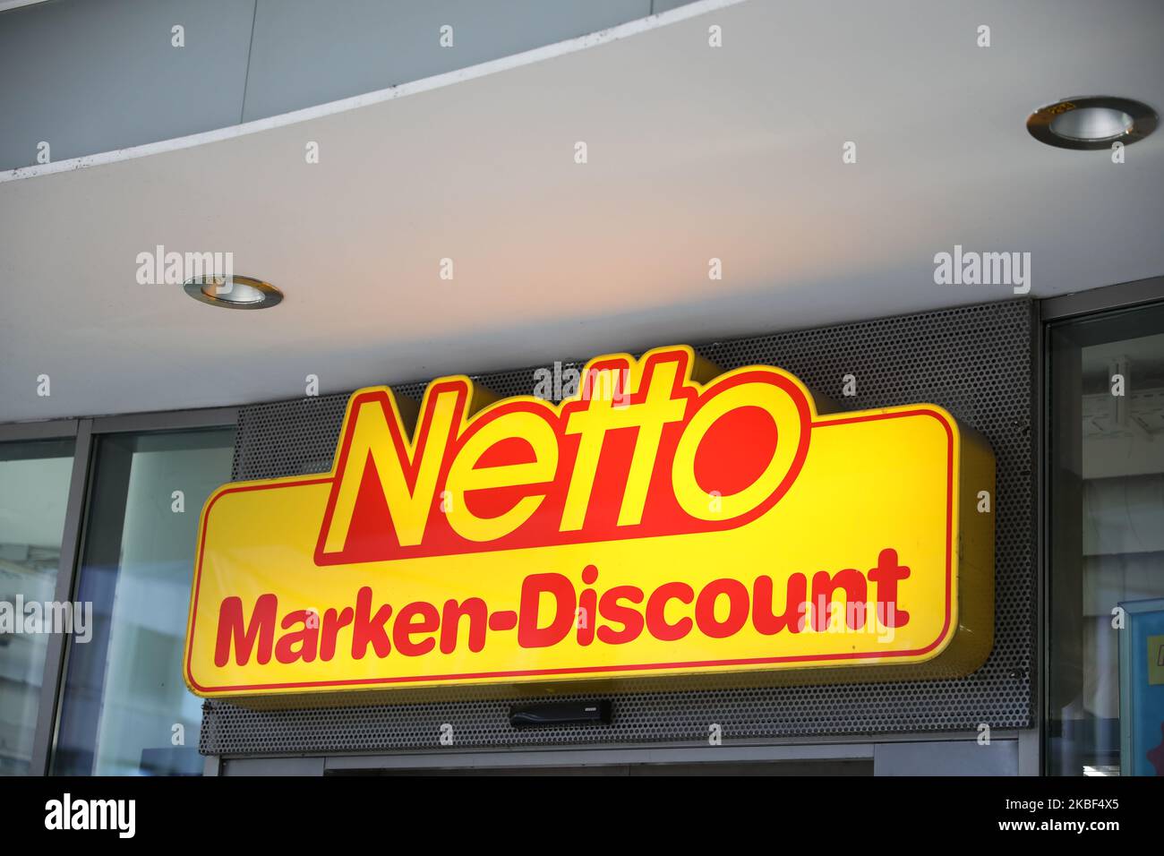 A logo of Netto Supermarket is seen on Stuttgart, Germany on January 22 ...