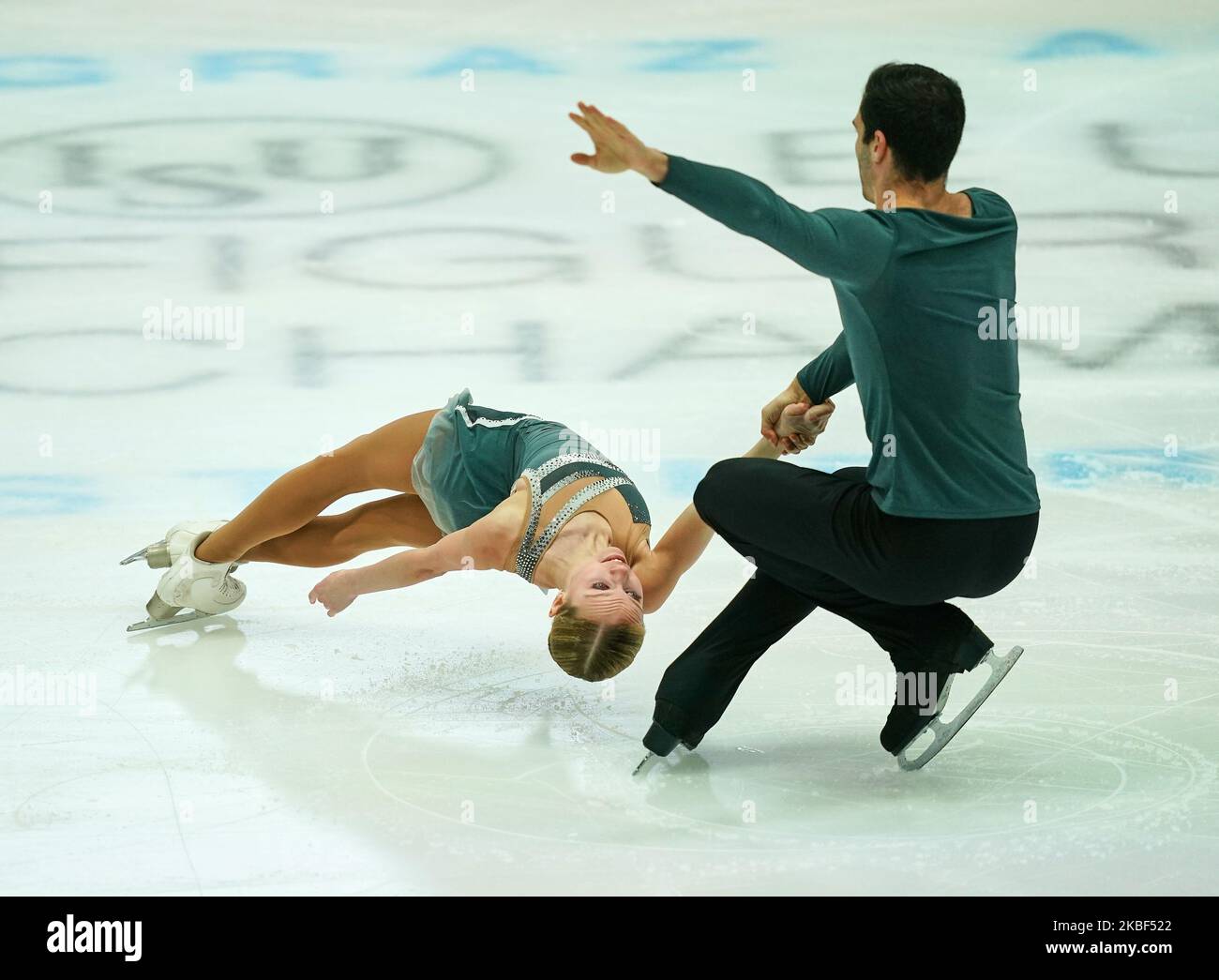 Ioulia Chtchetinina and Mark Magyar of Hungary during Short Programme ...