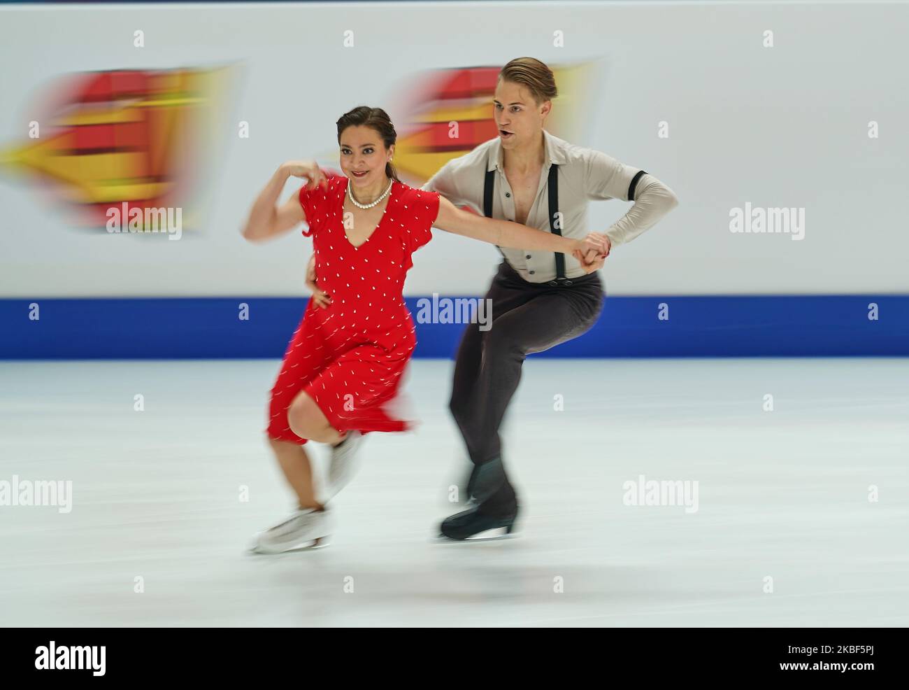 Allison Reed and Saulius Ambrulevicius of Lithuania during Ice Dance at ...