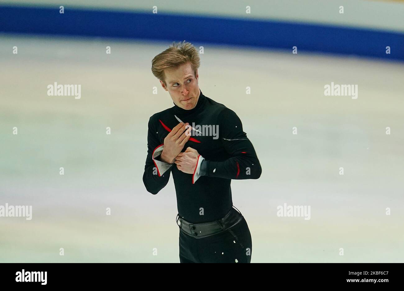 Alexander Samarin of Russia during Men Free Skating at ISU European ...