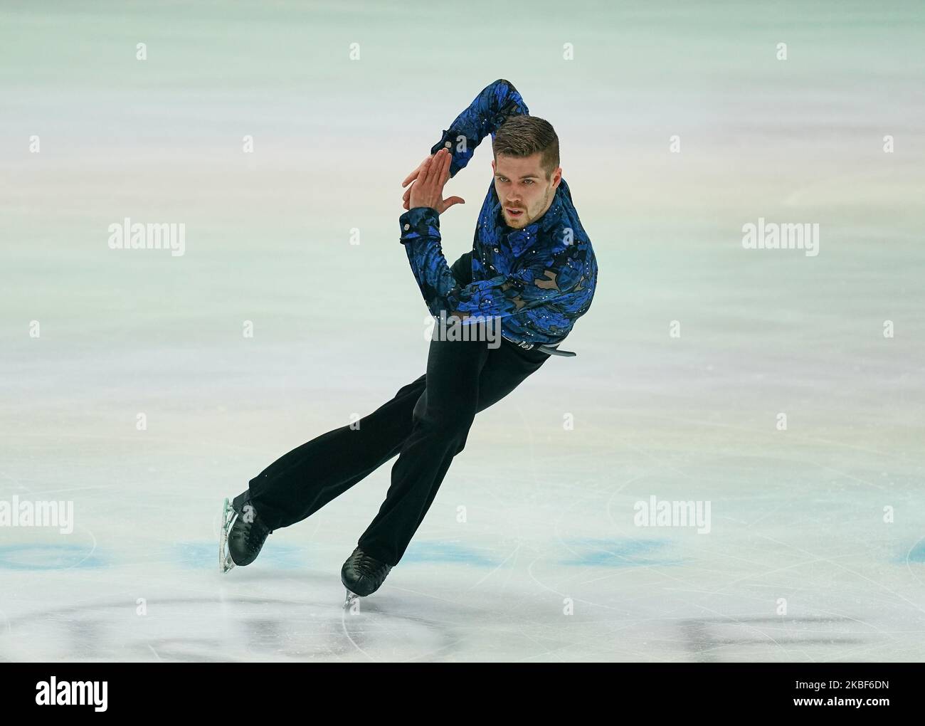 Paul Fentz of Germany during Men Free Skating at ISU European Figure ...