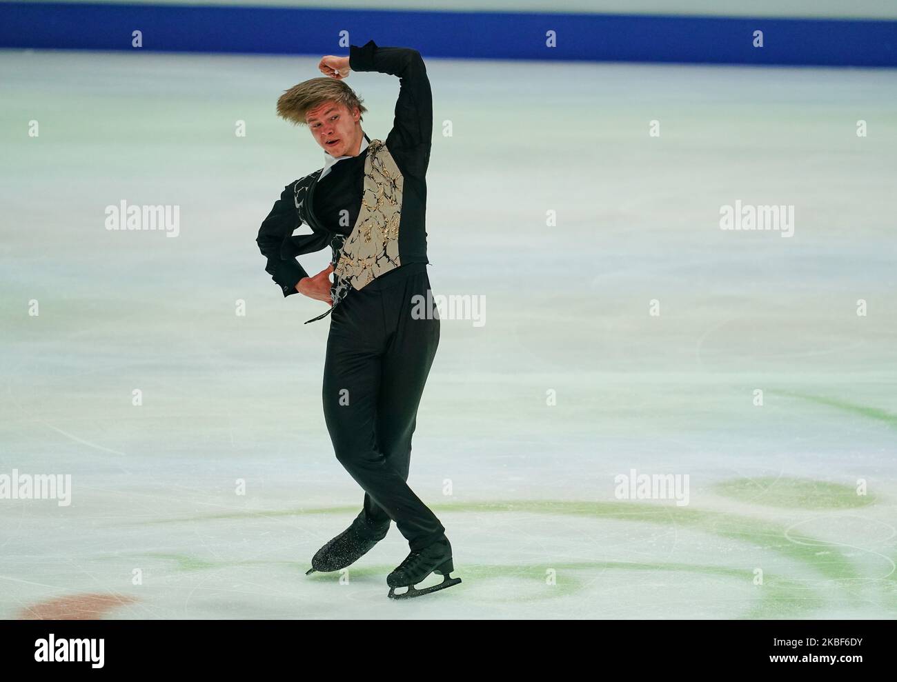 Deniss Vasiljevs of Latvia during Men Free Skating at ISU European ...