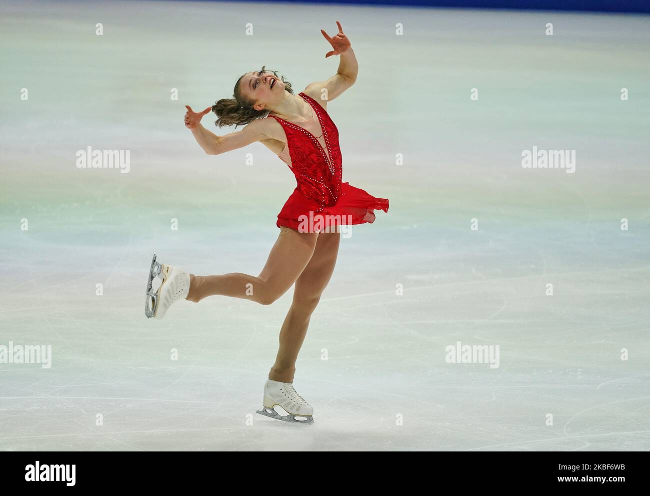 Klara Stepanova of Czech Republic in action during Ladies Short Program ...