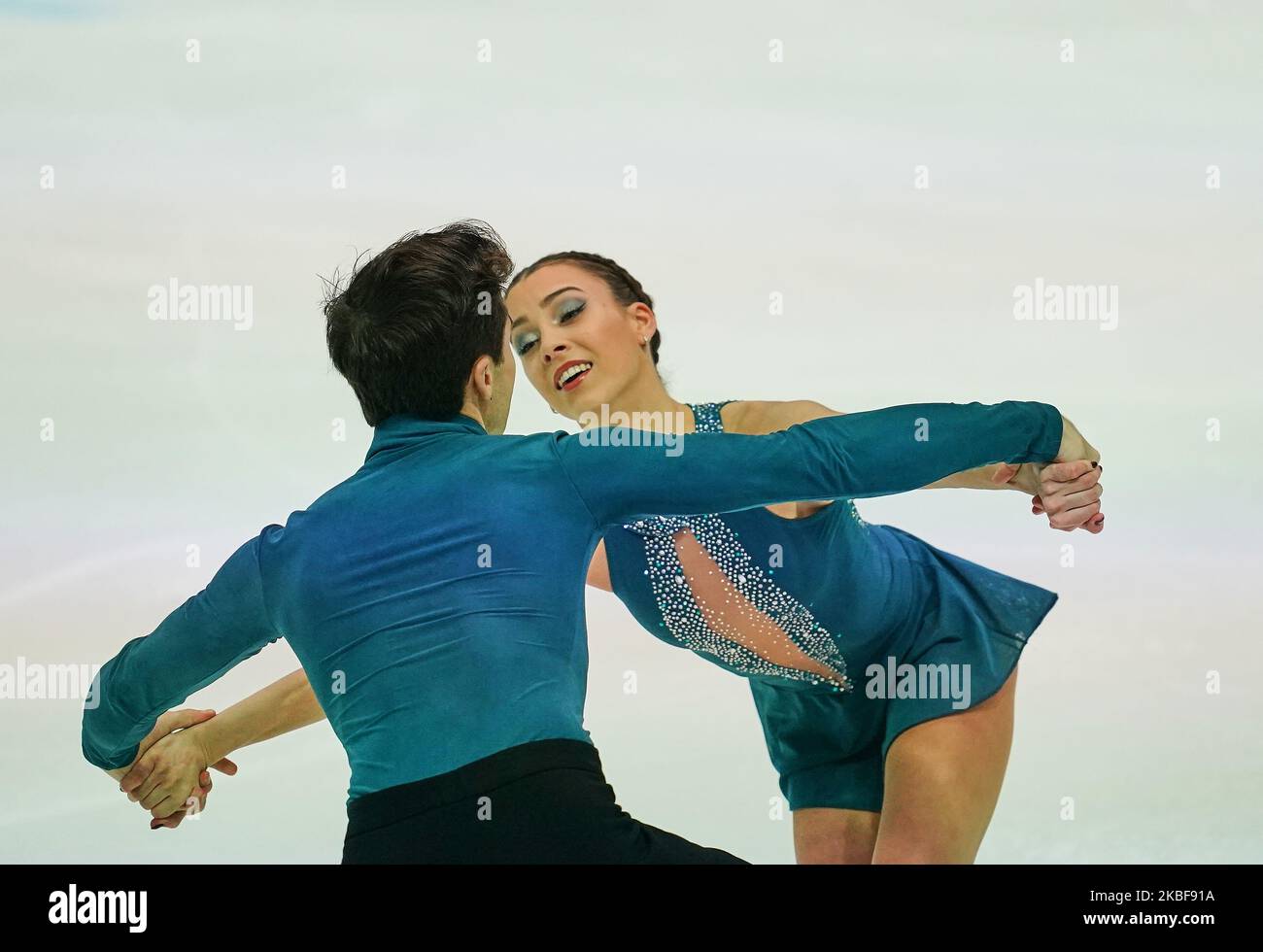 Laura Barquero and Ton Consul of Spain in action during Pairs Free ...