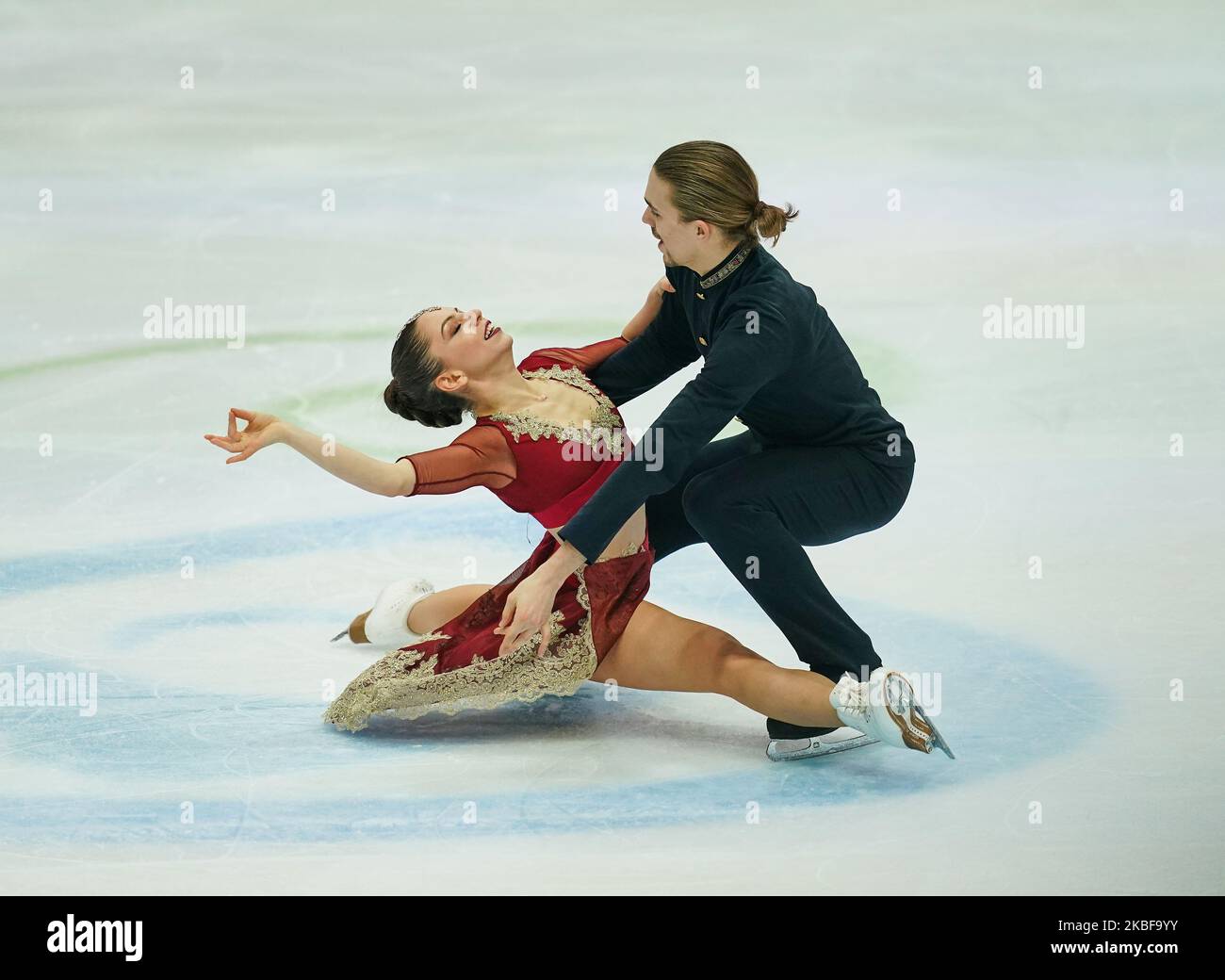 Victoria Manni and Carlo Roethlisberger of Switzerland in action during ...