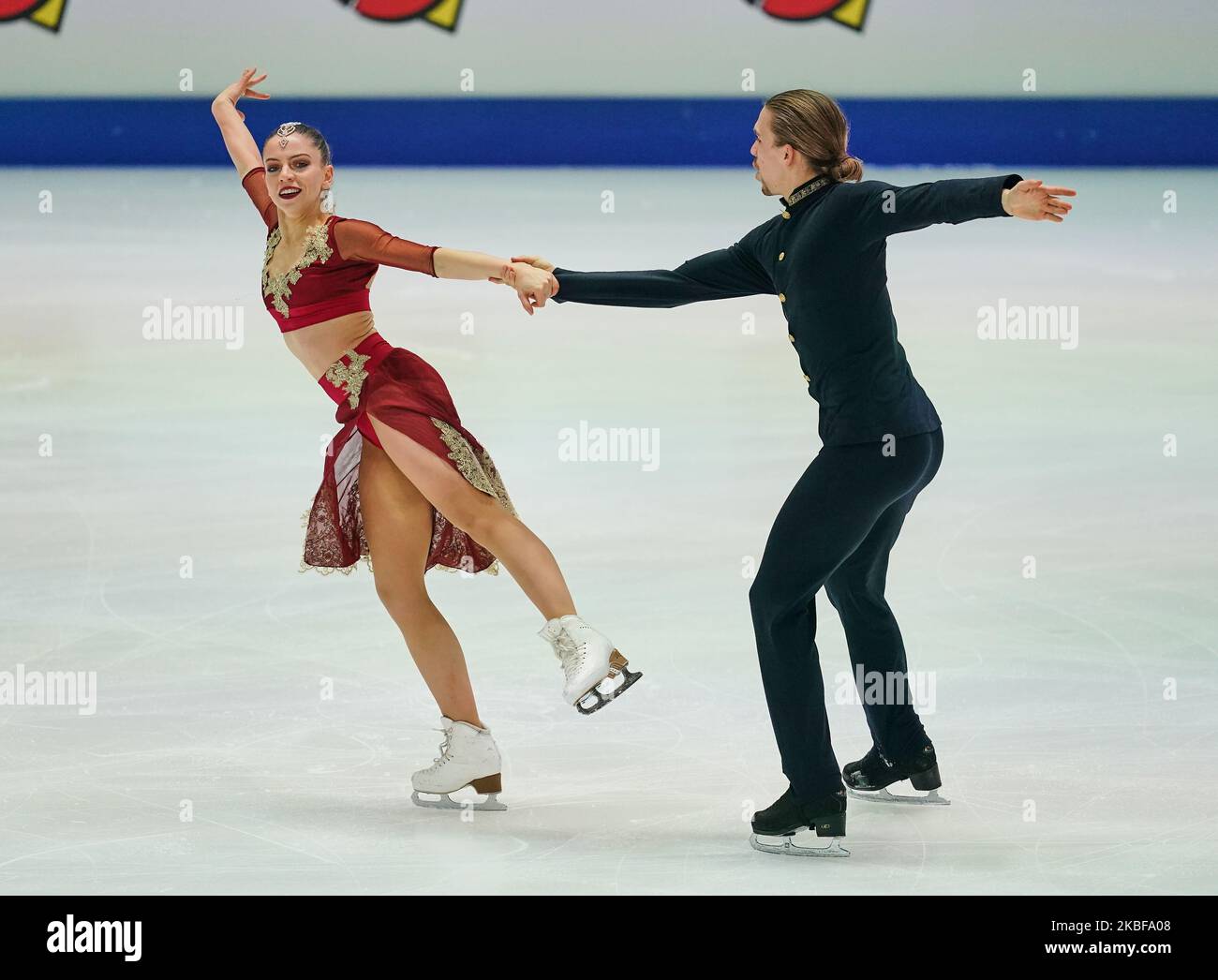 Victoria Manni and Carlo Roethlisberger of Switzerland in action during ...