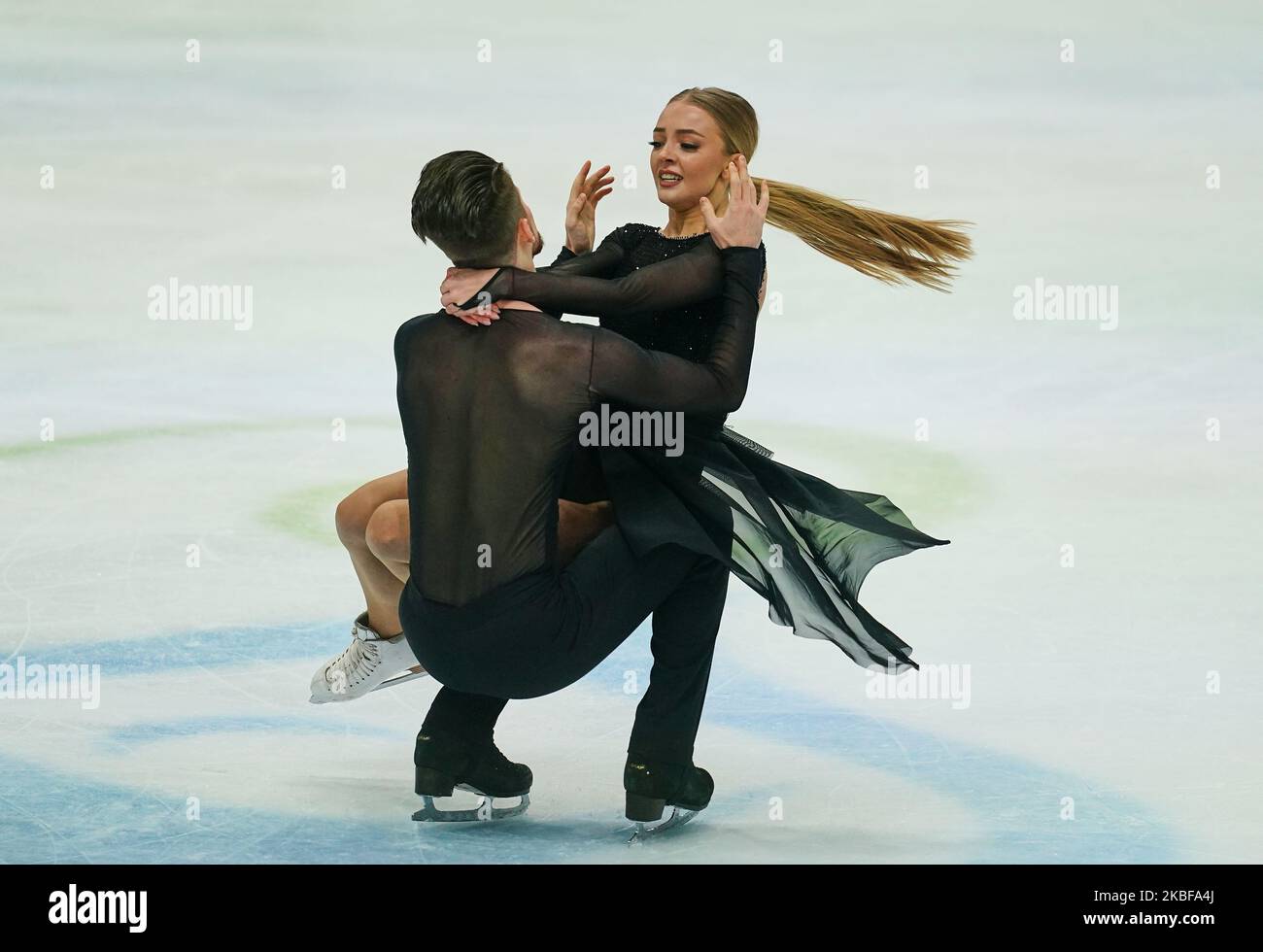 Alexandra Stepanova and Ivan Bukin of Russia in action during Ice Dance ...