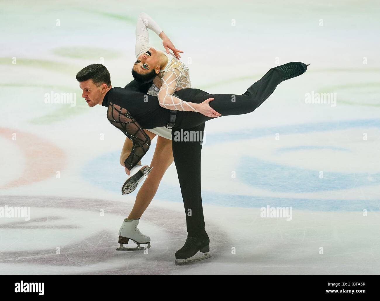Charlene Guignard and Marco Fabbri of Italy in action during Ice Dance ...