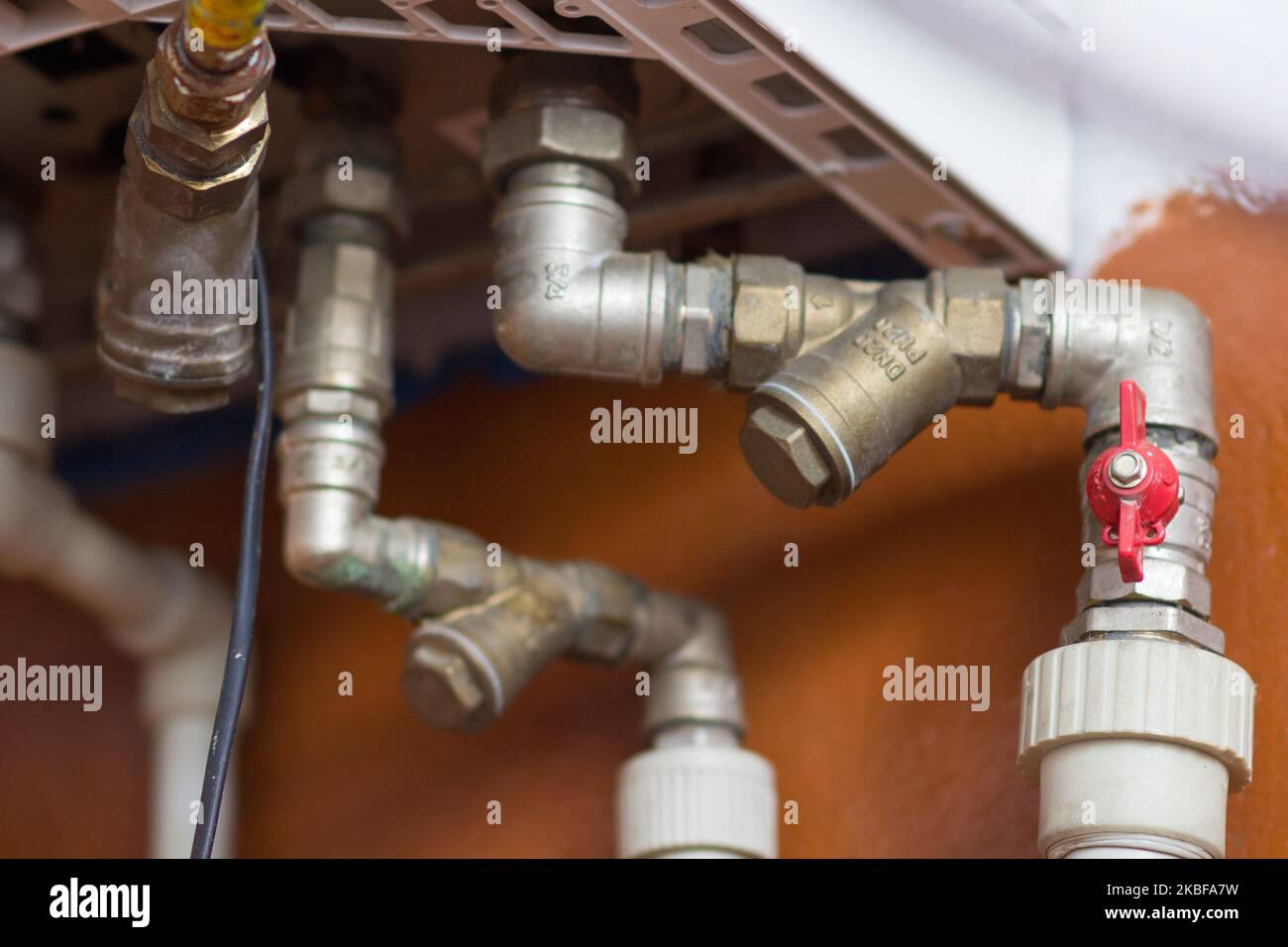 Gas boiler installation hi-res stock photography and images - Alamy