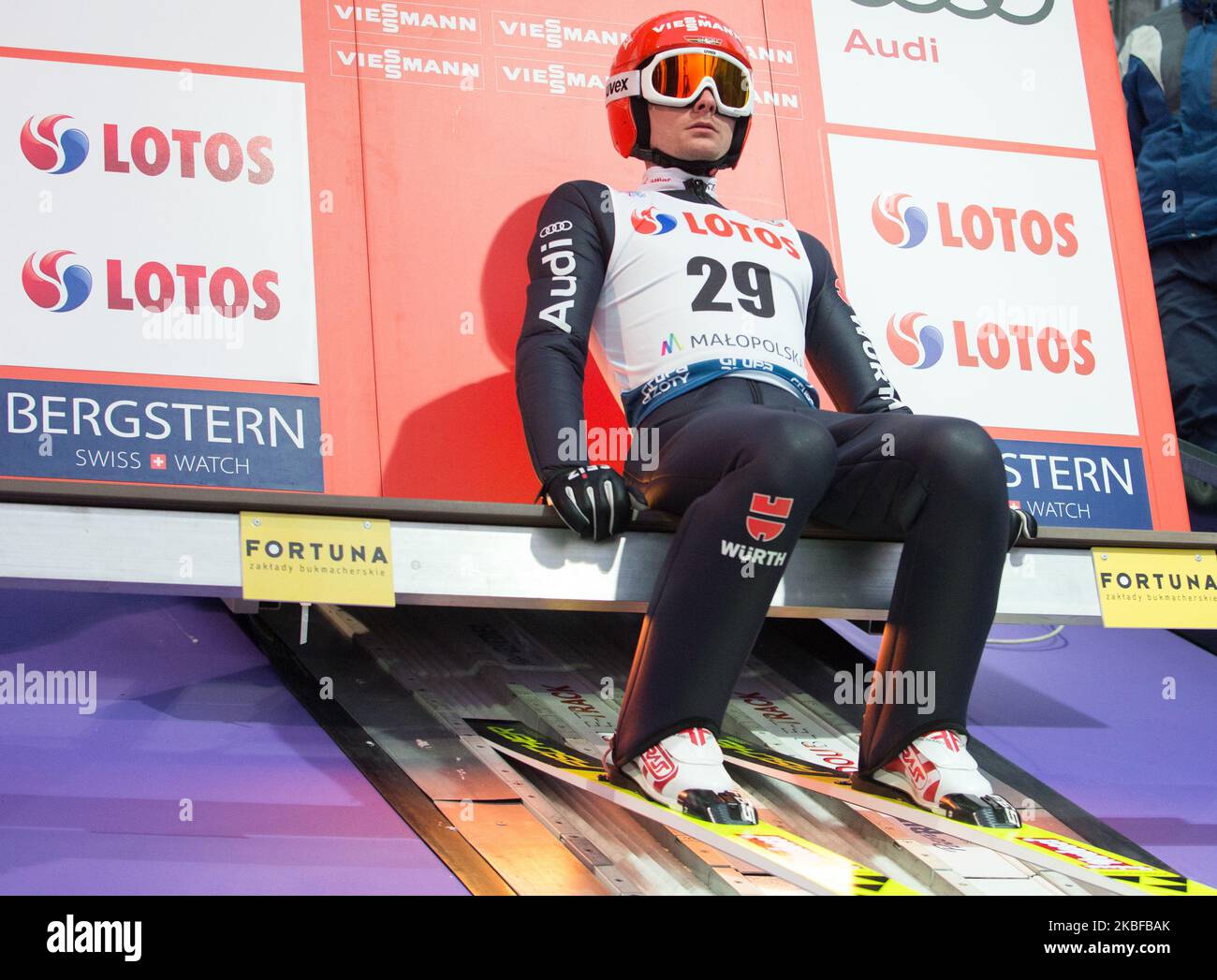 Richard Freitag (GER) during team competition of the FIS Ski jumping ...