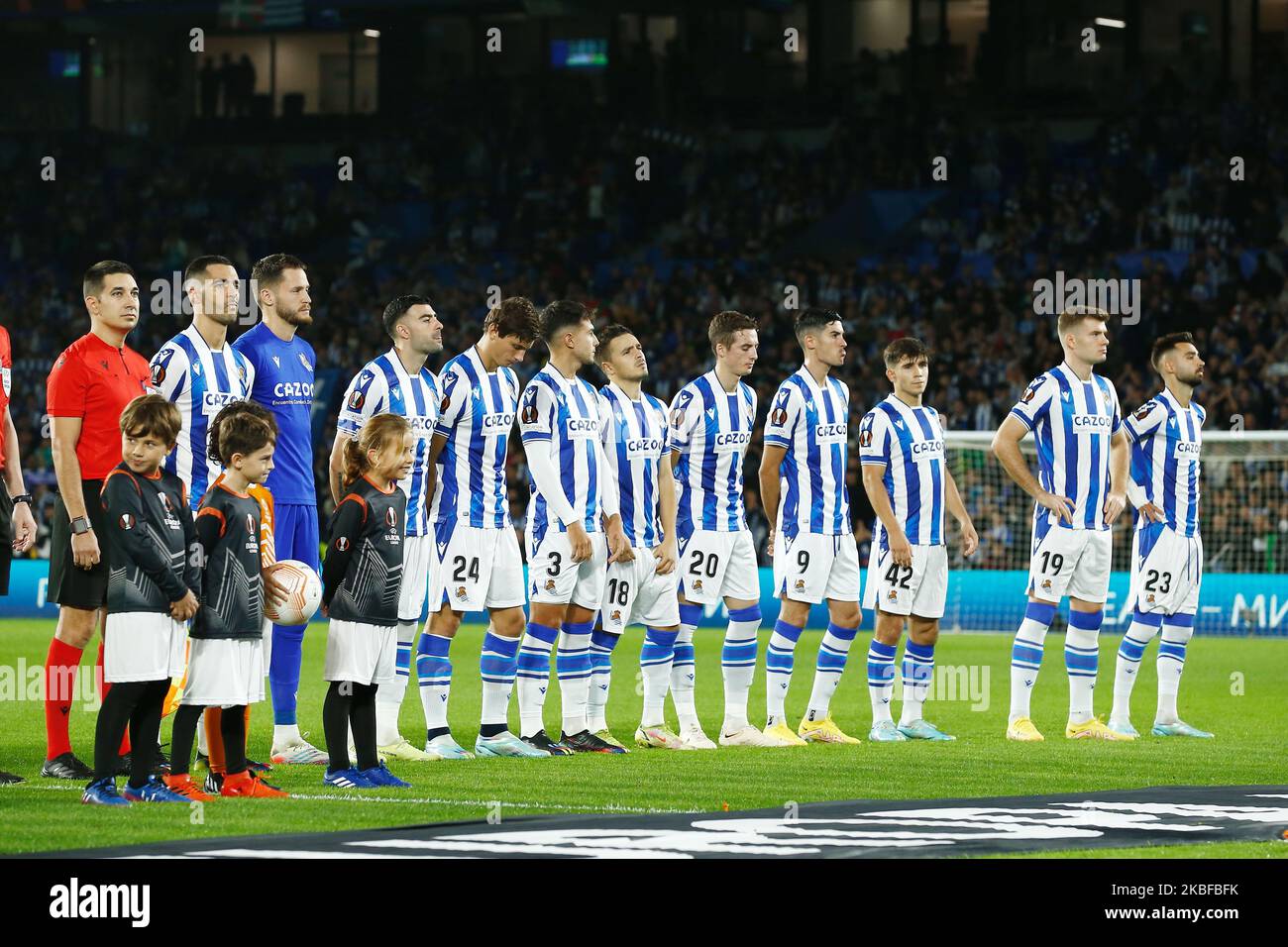 San Sebastian, Spain. 3rd Nov, 2022. Real Sociedad team group line-up ...