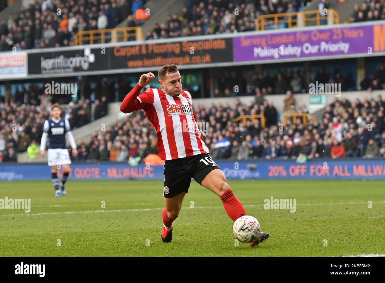 Billy Sharp of Sheffield United in action during the FA Cup Fourth ...