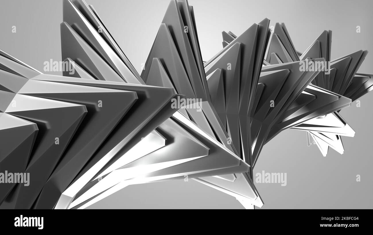 3d Grayscale Rendering Of Abstract Spiral Structure A Simple Minimal And Modern Or