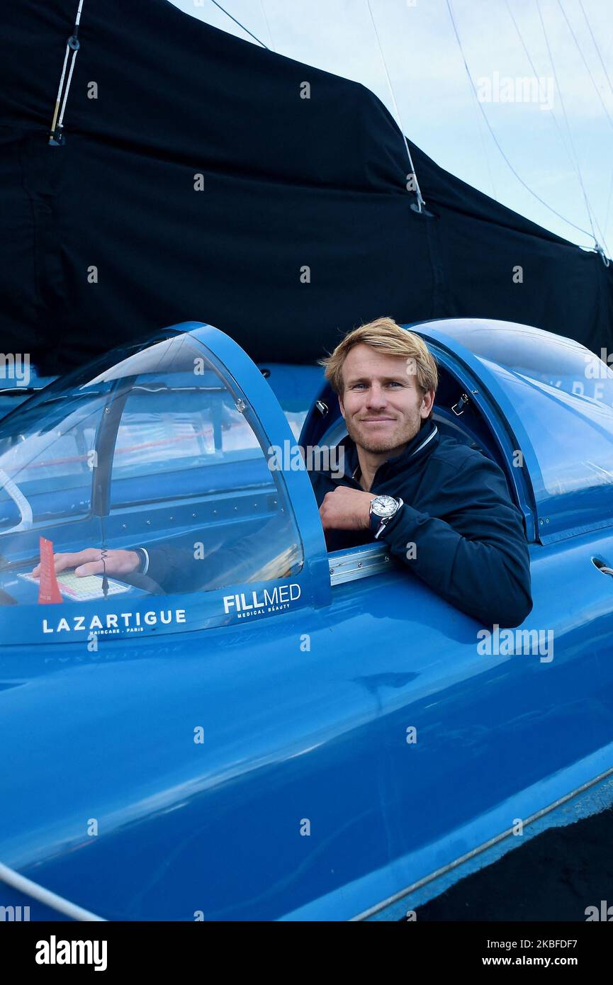 Saint-Malo, France on November 2, 2022. French skipper Francois Gabart ...